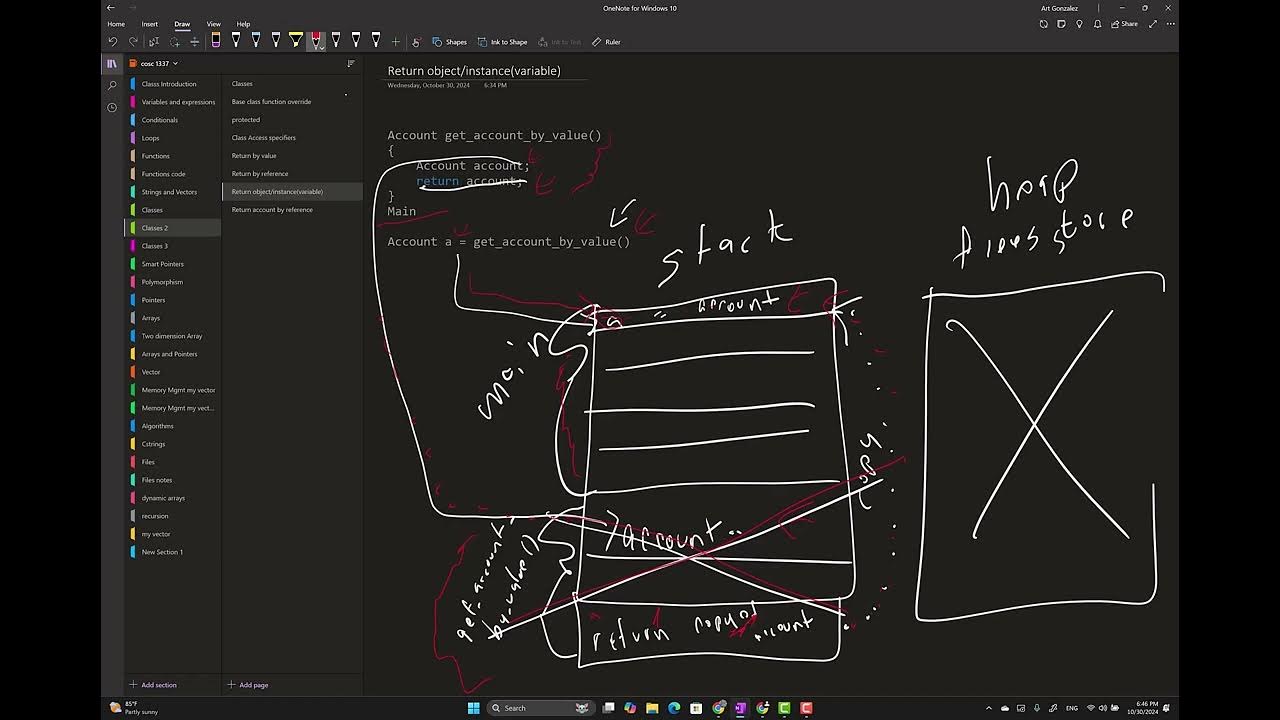 103024 COSC 1337 C++ object-oriented: return object/instance by reference (no dynamic memory ...