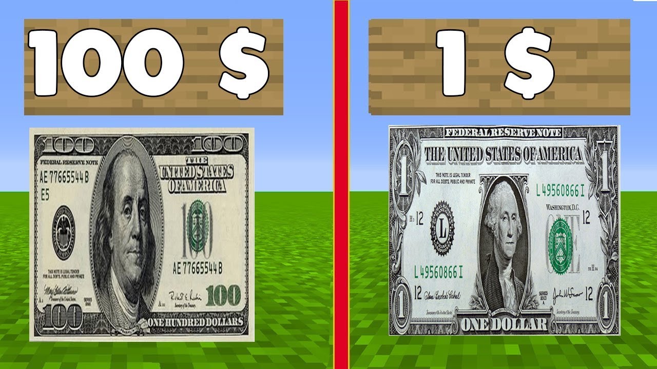 100 DOLAR VS 1 DOLAR ŞANS BLOKLARI - Minecraft - YouTube
