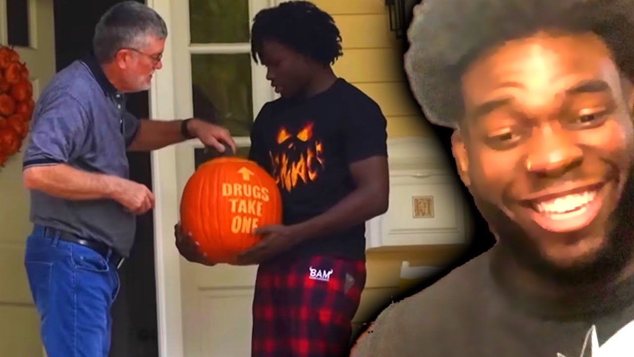 HOW HE COME UP WITH THIS.... (Inappropriate Pumpkin Prank | Reaction ...
