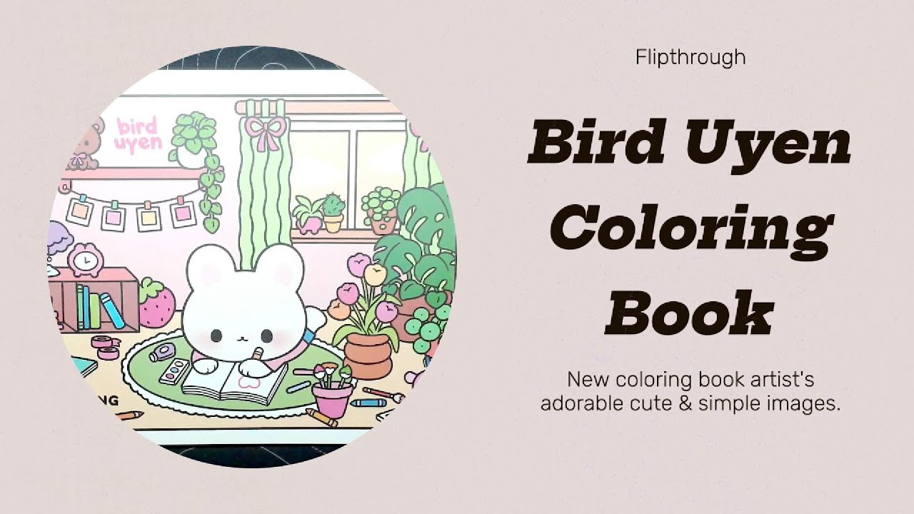 Flipthrough - Bird Uyen Coloring Book - YouTube
