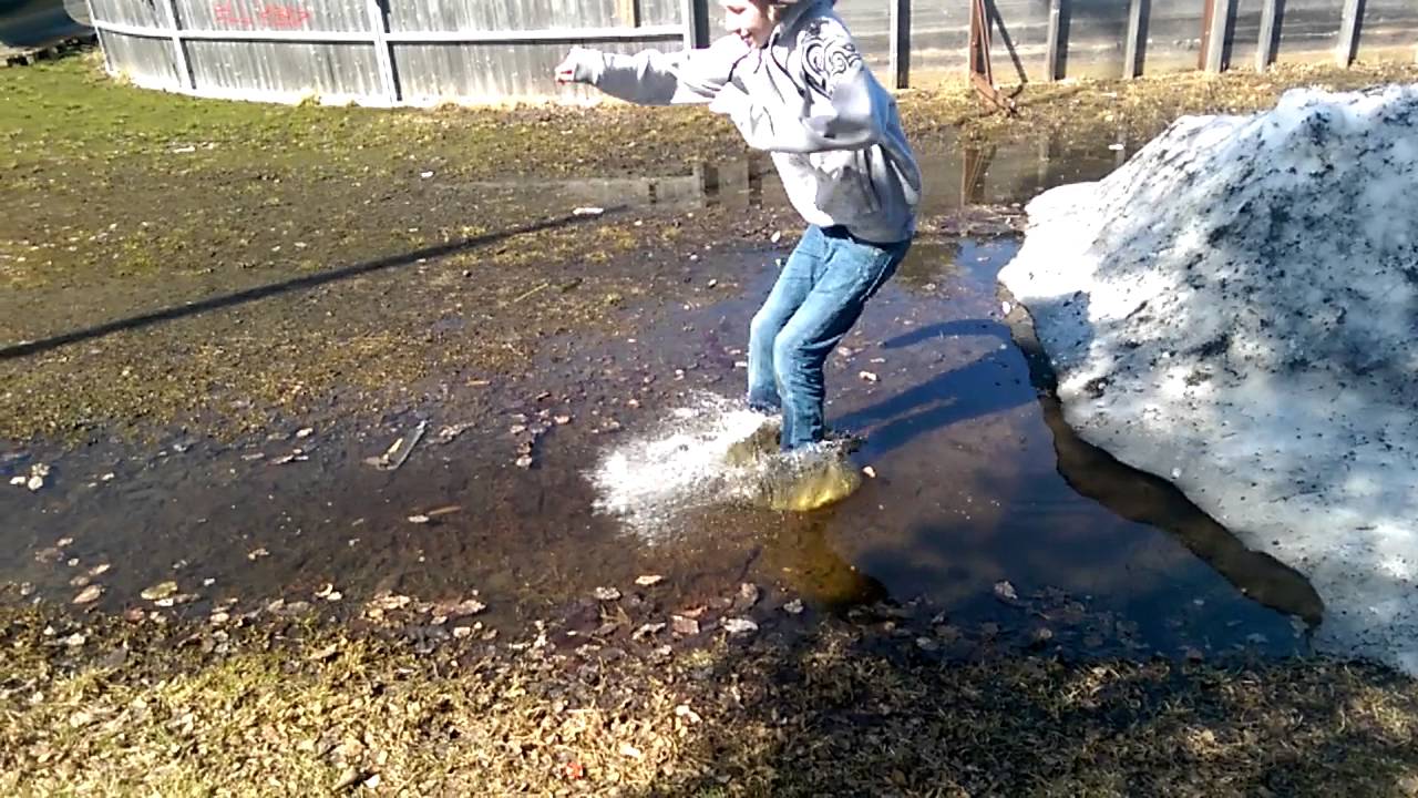 Crazy guy jumps into ice cold water - YouTube