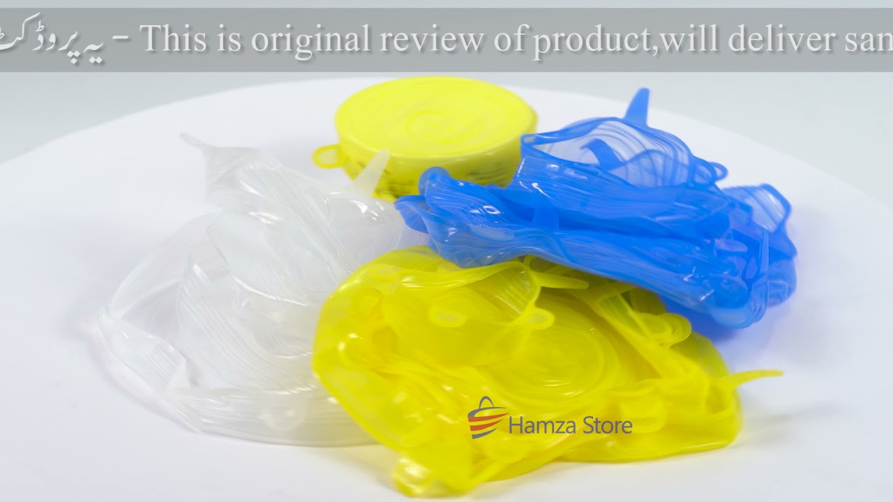 Silicone Stretch Pack Of 6 Lids - YouTube