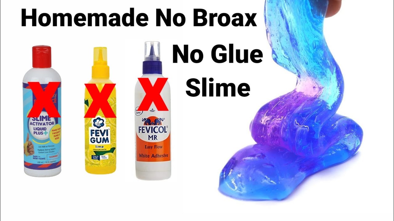 No Borax No Glue Slime No Activator/How to make Slime at home/DIY ...