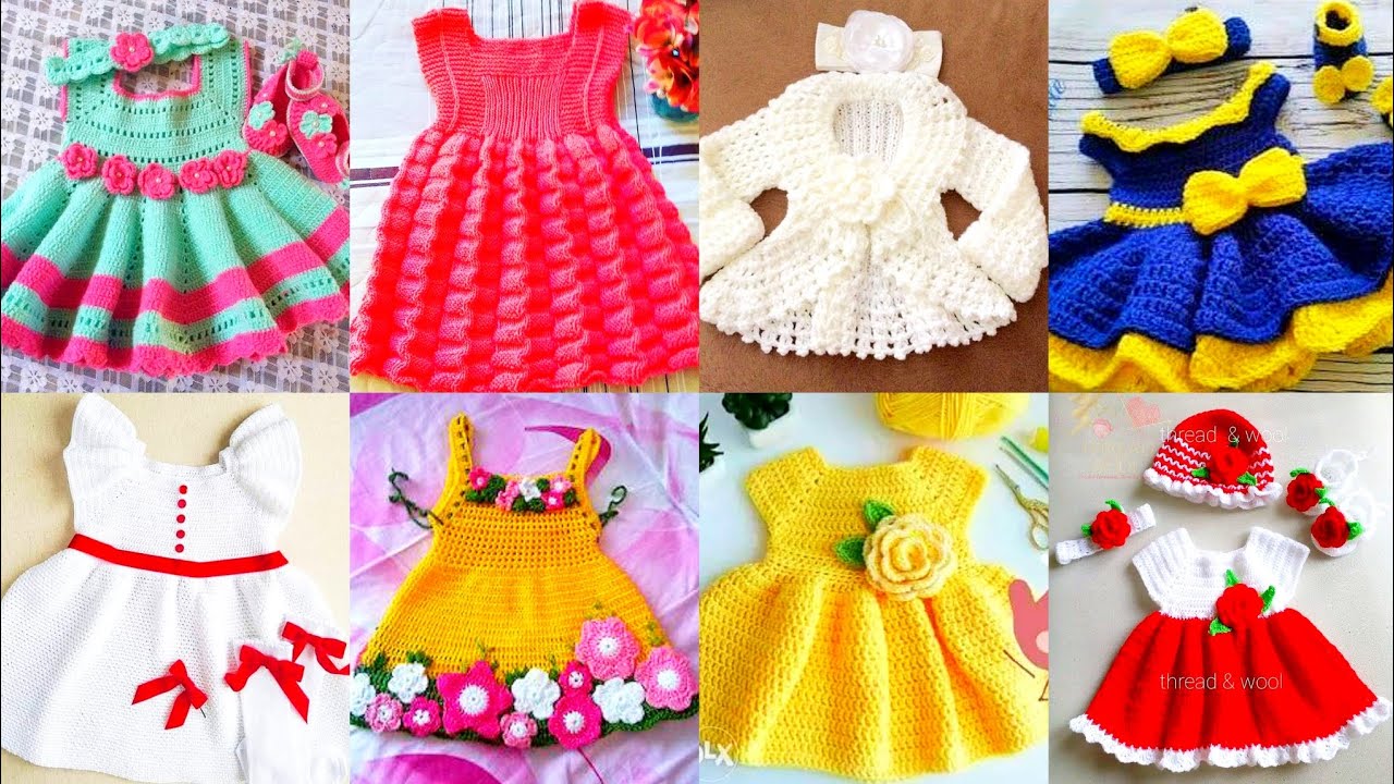 Elegant Crochet Baby Frocks Knitting Baby Frocks Knitting patterns ...