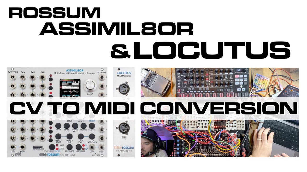 Rossum Assimil8or Midi Expander Locutus - CV to MIDI conversion - YouTube