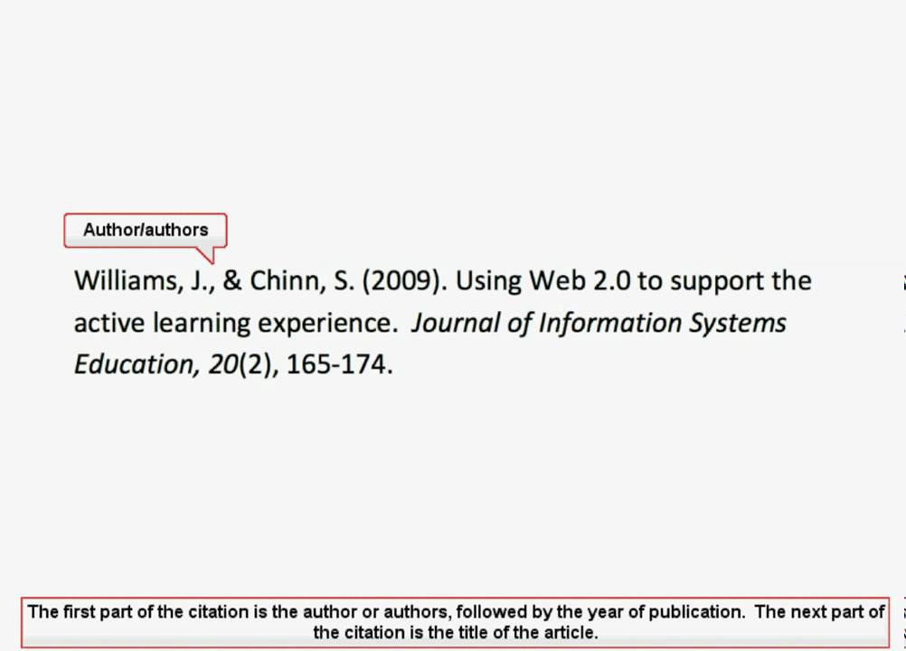 KU Libraries - APA Journal Citations - YouTube