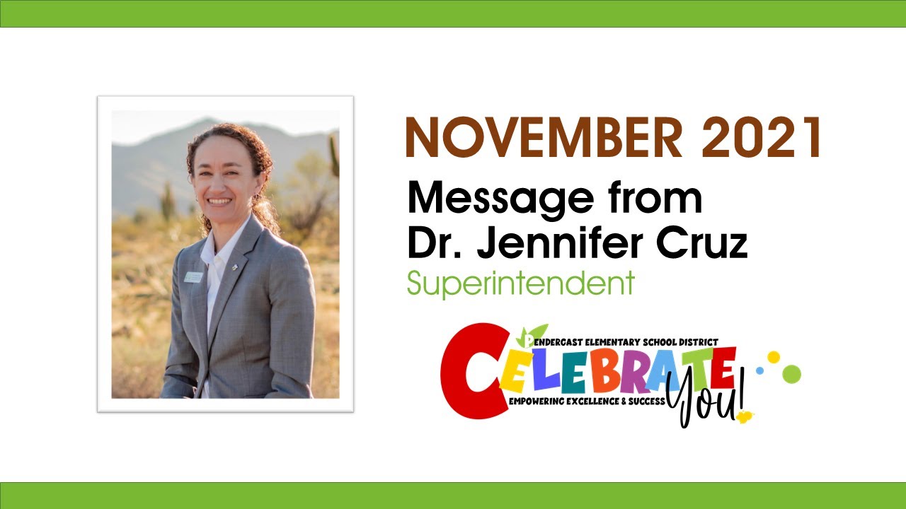 Message from Dr. Jennifer Cruz - November 2021 - YouTube