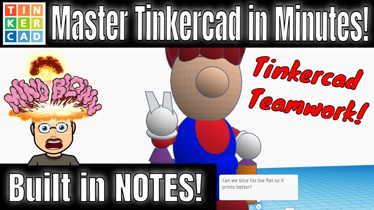 Tinkercad Notes Rock for Teachers & Students learning remotely - YouTube