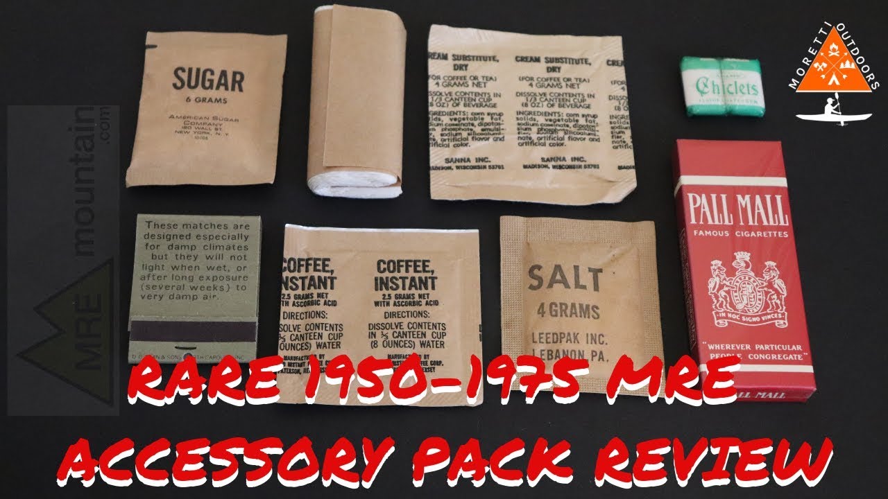 Rare 1950-1975 U.S. Military MRE Accessory Pack Review - YouTube