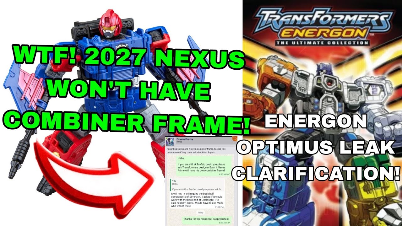 DUMB! 2027 Nexus Prime WON'T HAVE COMBINER FRAME CONFIRMED! Energon ...