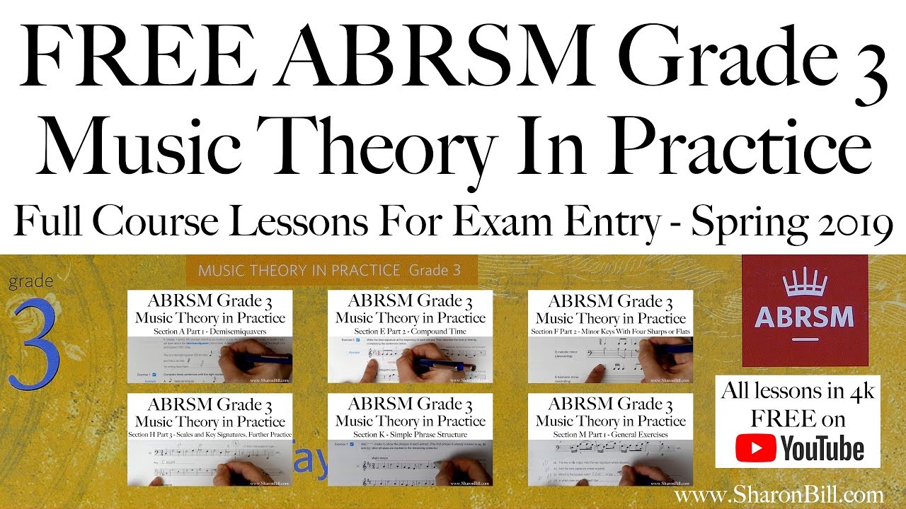 ABRSM Music Theory Grade 3 Lessons for exam entry with Sharon Bill ...