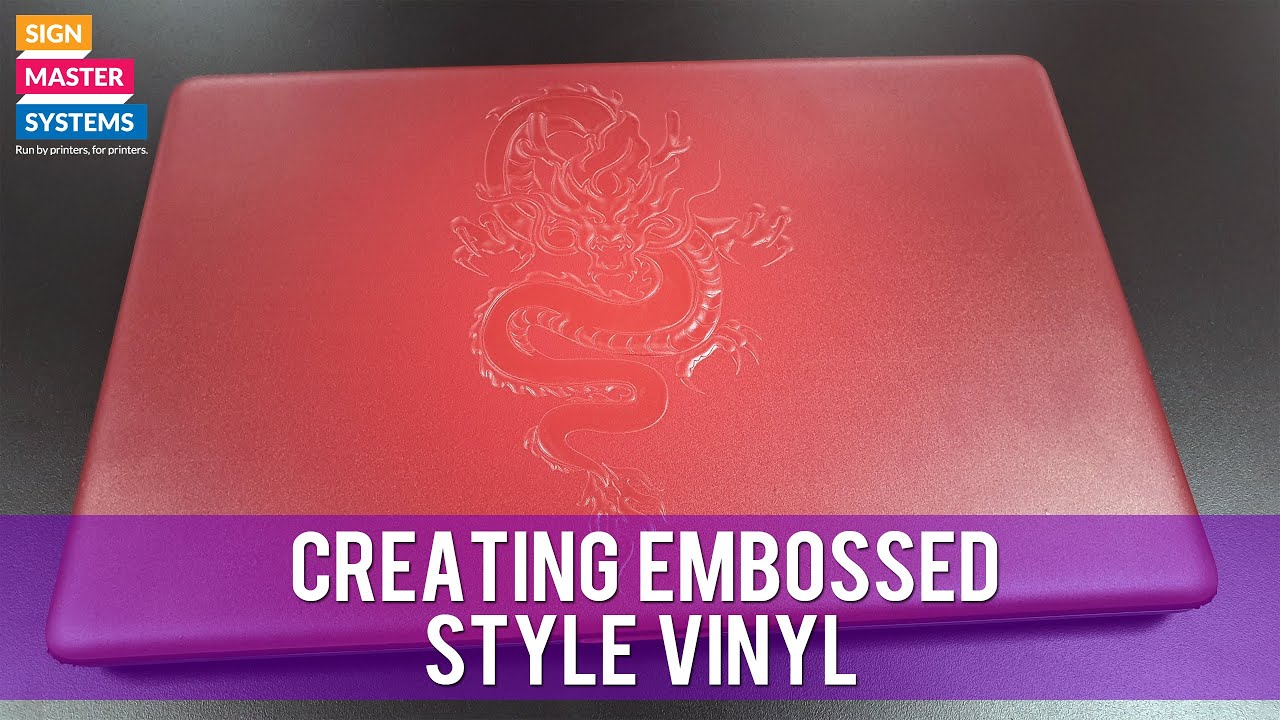 Creating embossed style vinyl - YouTube