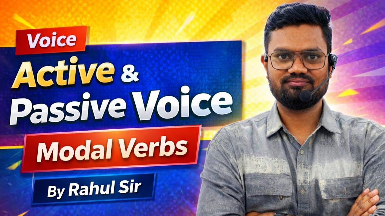 //Voice//Active& Passive Voice of Modal verbs by Rahul sir #english# ...