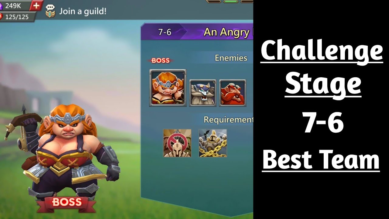 Lords mobile Challenge Stage 7-6 Best F2p Team - YouTube