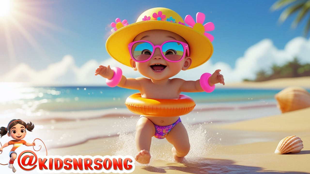 Baby Plays at the Beach Song for Kids | Fun & Happy Beach Song for Kids ...