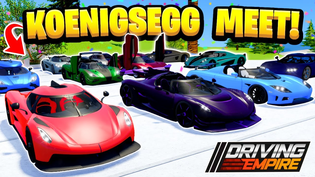 Koenigsegg ONLY Car Meet In Driving Empire! - YouTube