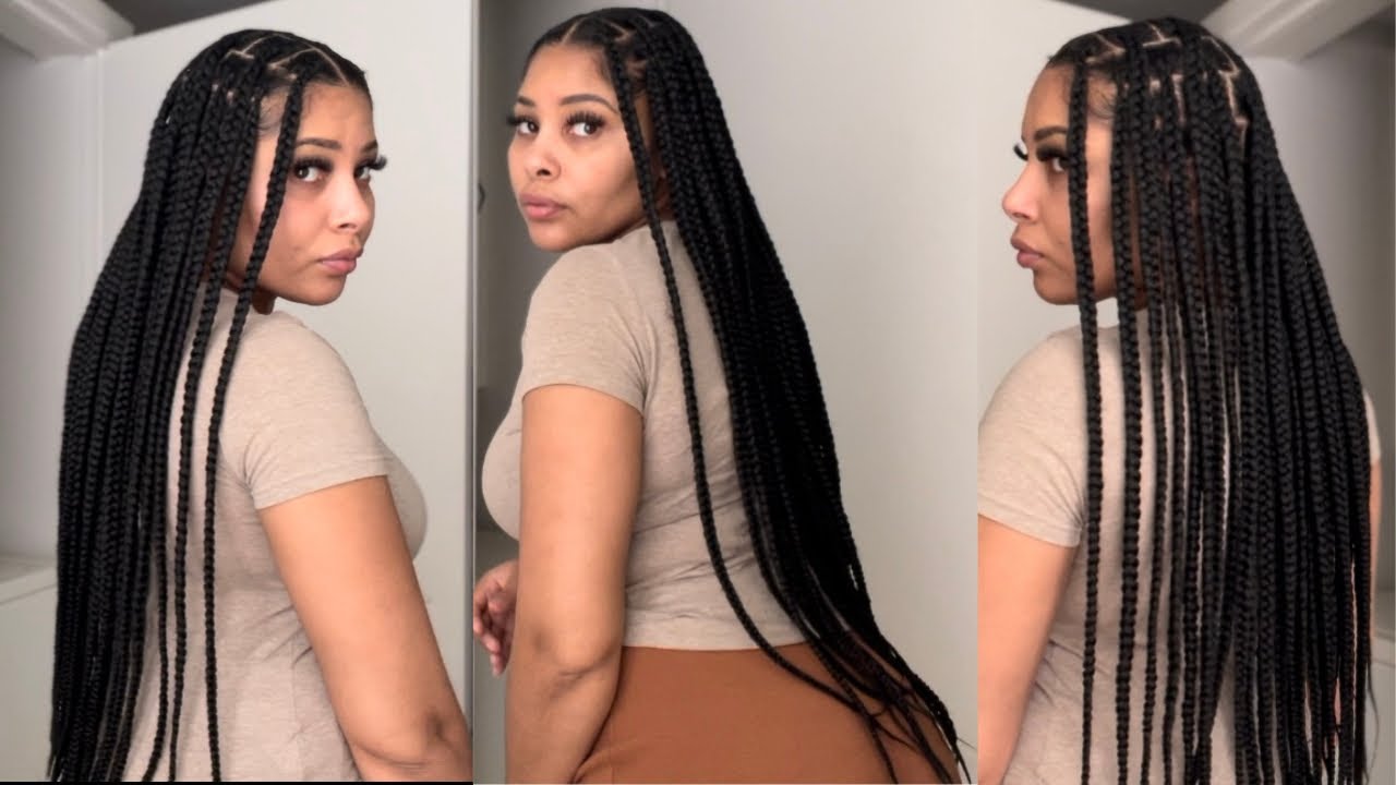 HOW TO KNOTLESS BOX BRAIDS - YouTube