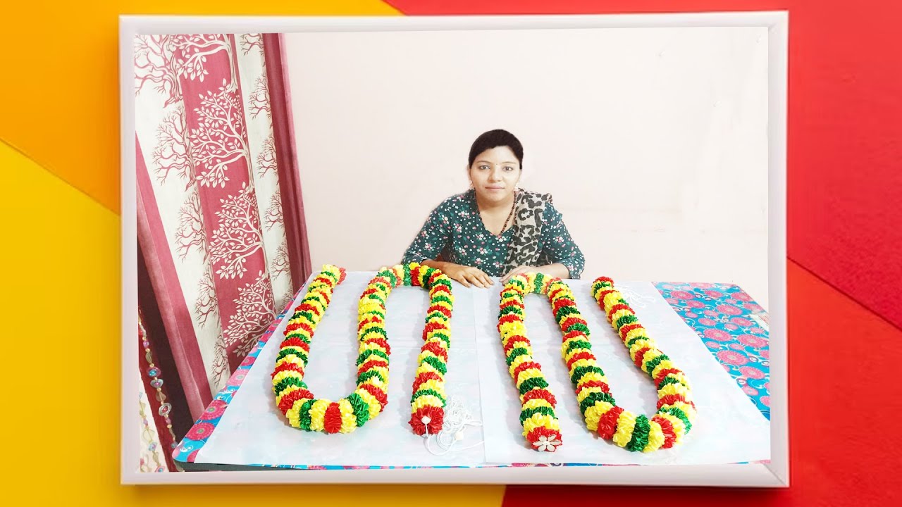 SATIN RIBBONS WORK - GARLANDS - YouTube