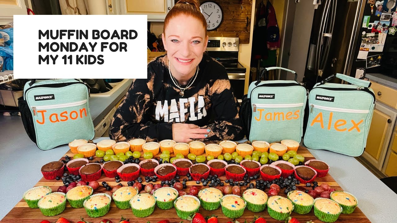 MUFFIN BOARD MONDAY FOR MY 11 KIDS - YouTube