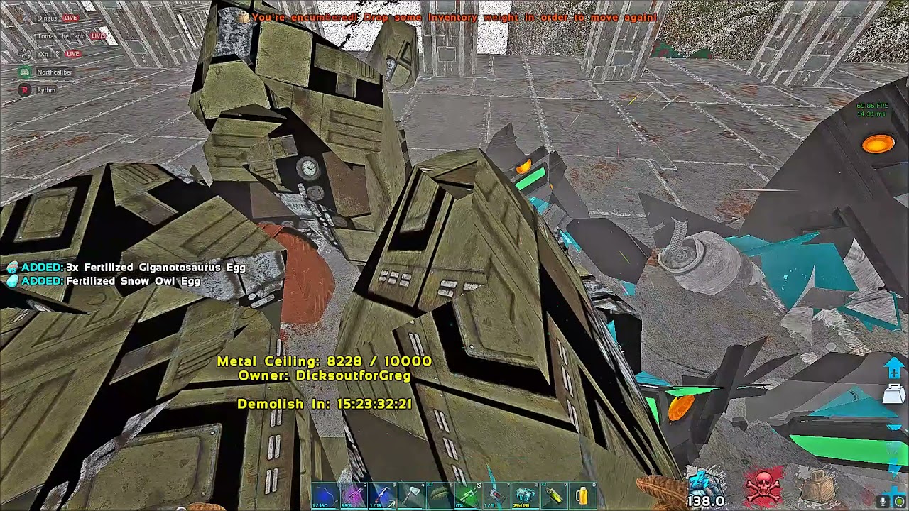 Ark Official Small Tribes | Back on ark wiping a MESH BASE | Dingus ...