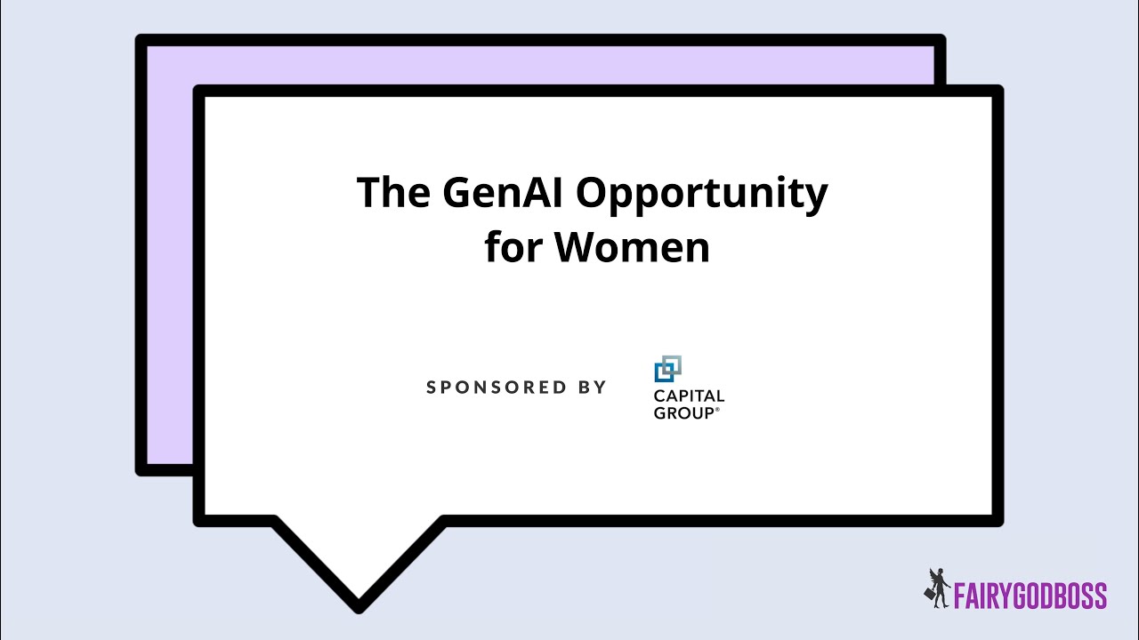The GenAI Opportunity for Women - YouTube