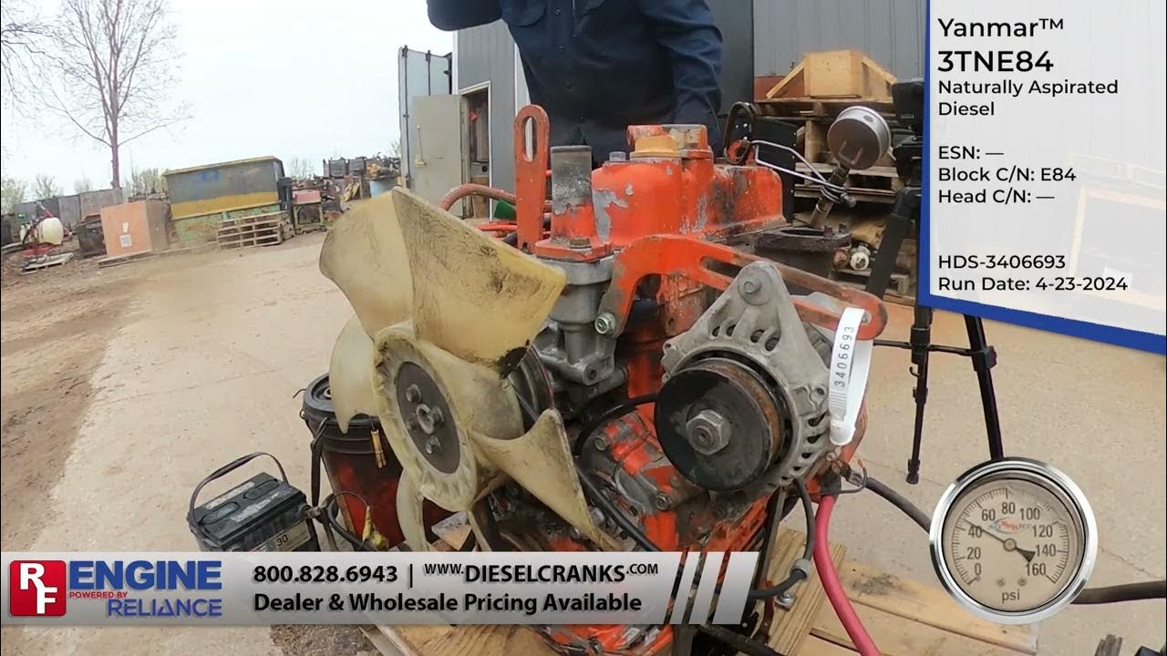 Yanmar® 3TNE84 Running Core Engine (HDS-3406693) - YouTube