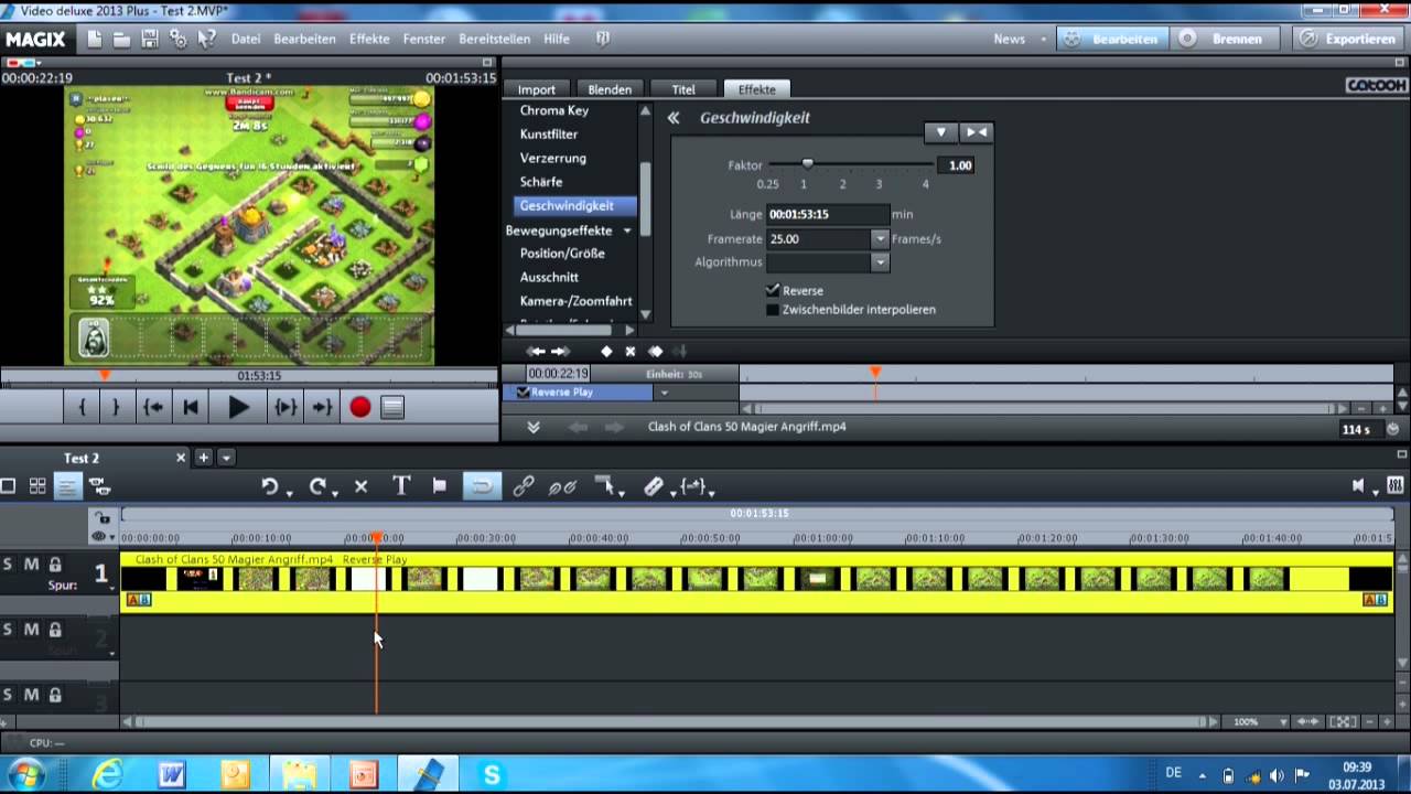MAGIX Video Deluxe Tutorial - Das Video rückwärts - Effekt - YouTube