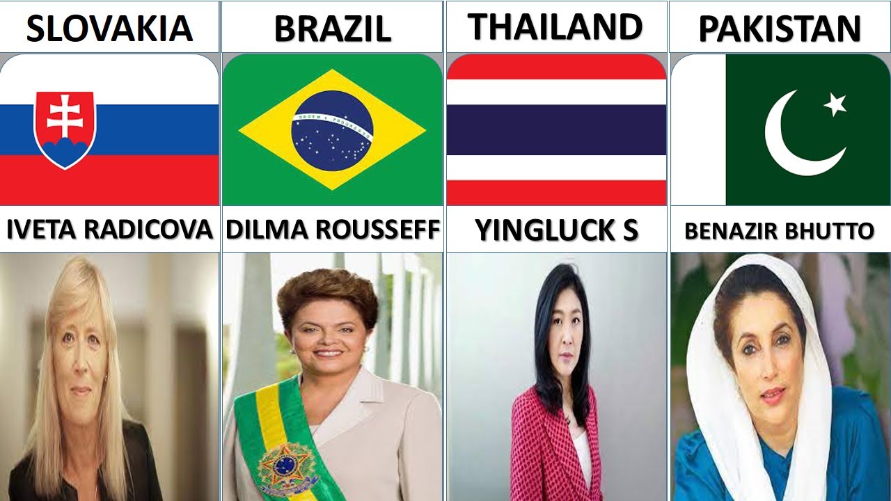 Female Leaders From Different Countries (part 2) - YouTube
