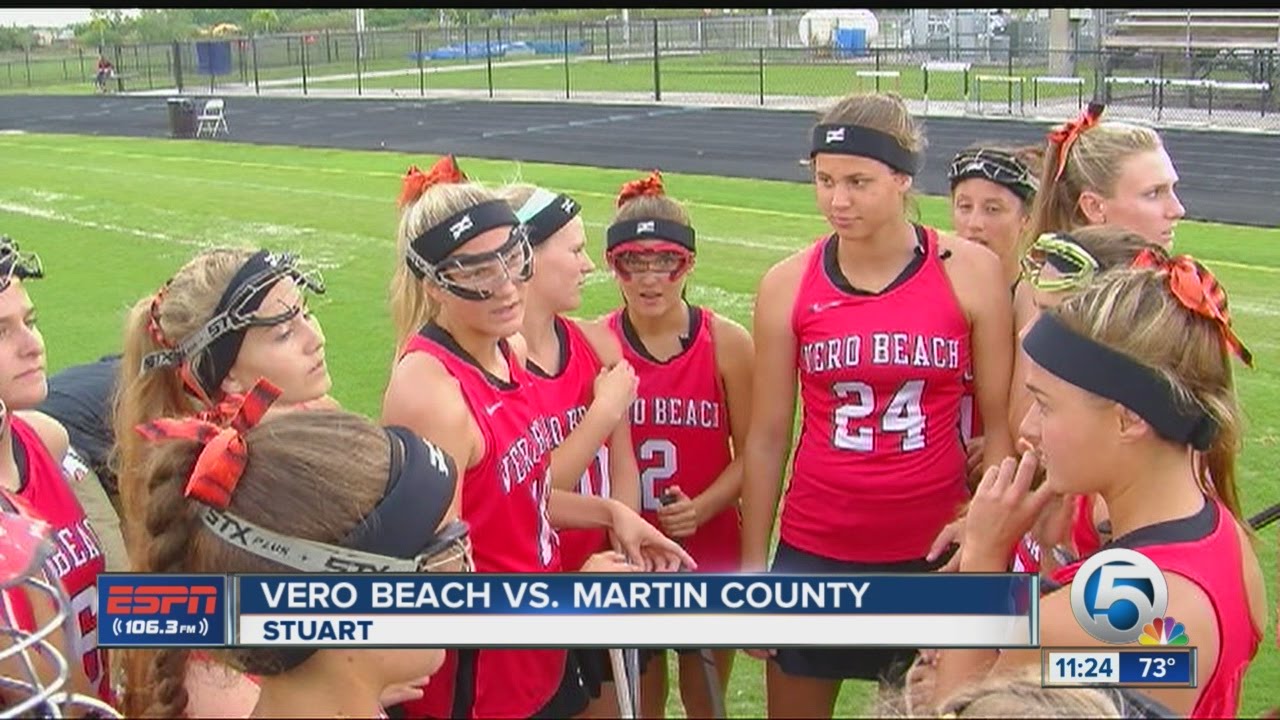 Vero Beach tops Martin County in girls LAX - YouTube