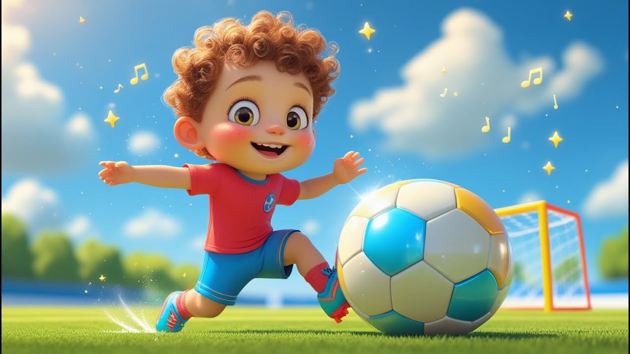 Let’s Play Soccer Nursery Rhyme & Poem for Kids | Fun Football Song for ...