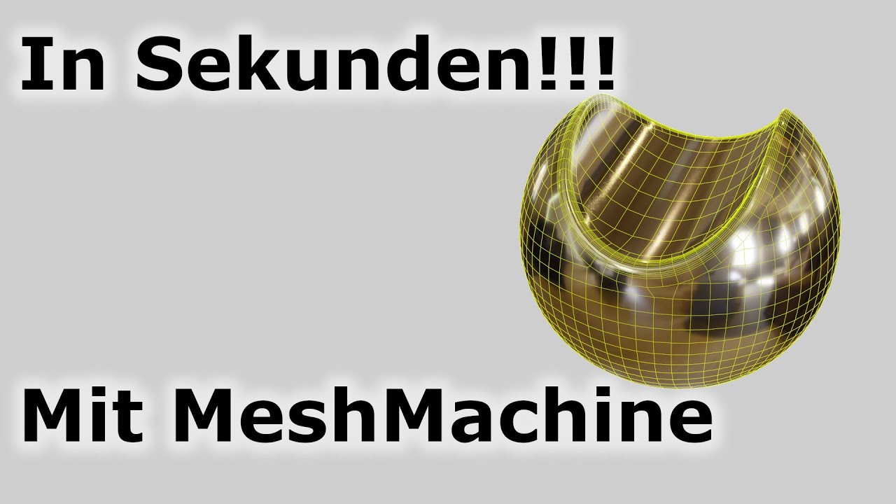 Neues von Meshmachine | Tip-Video Blender Deutsch - YouTube