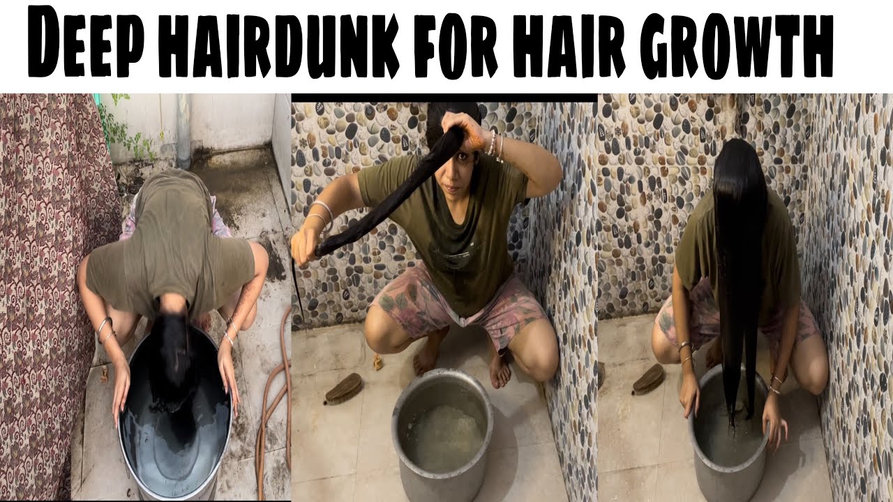 Deep hair dunk video||long hair dunk video| hair dunk |longhair dry in ...