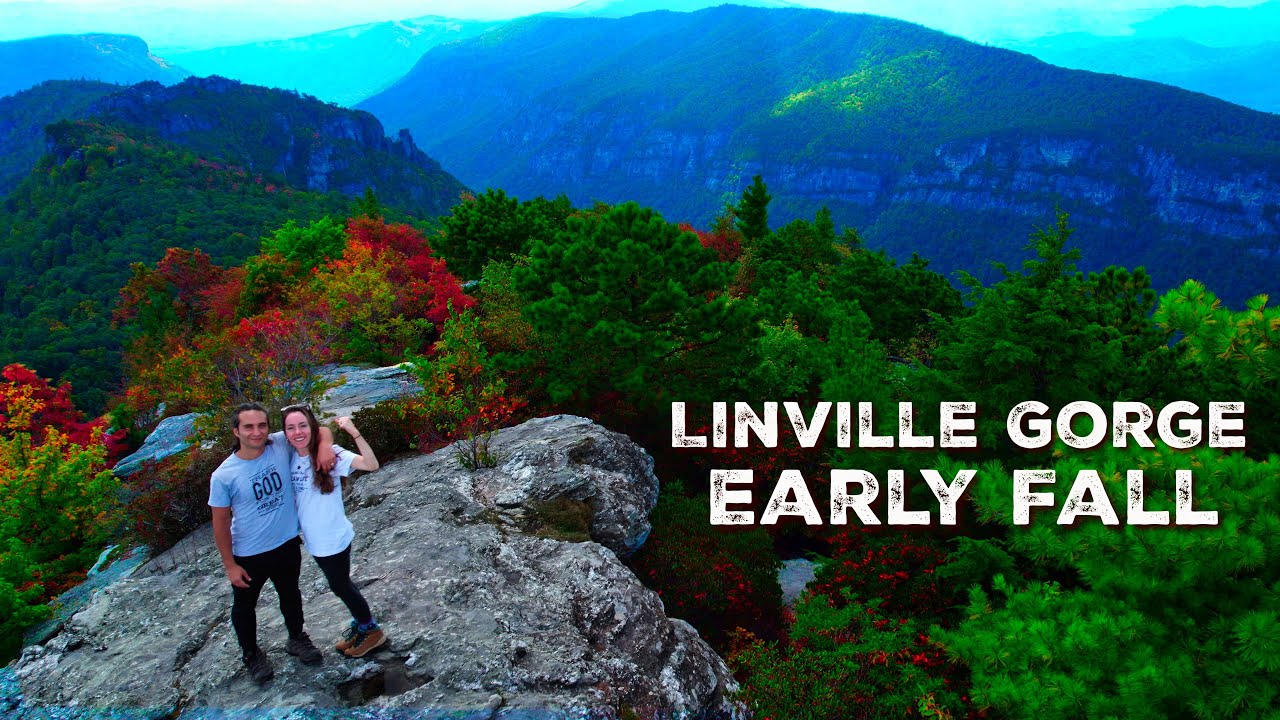 Hiking Camping LINVILLE GORGE in Early AUTUMN | Table Rock & Linville ...