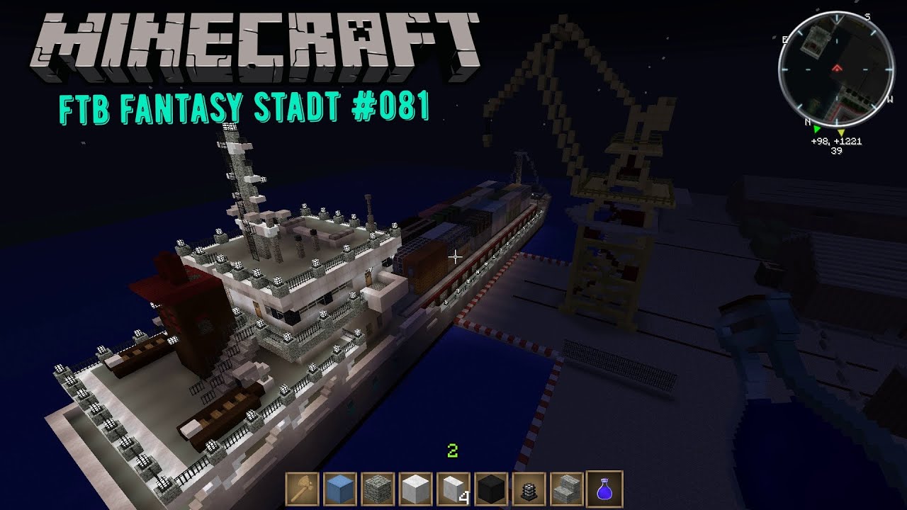 Minecraft FTB Stadt #081 Neue Hochhäuser eine Yacht und Containerschiff ...