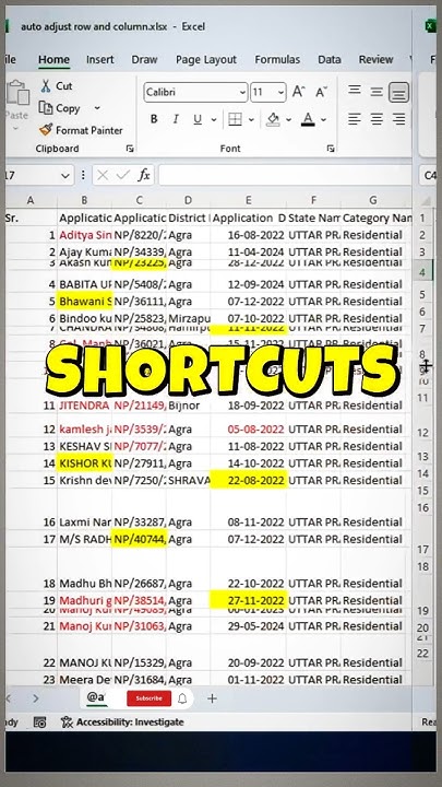 Auto Adjust Data In Ms Excel 👌/Automatic Adjust Data/ #realshahnawaj #excel #microsoftexcel ...
