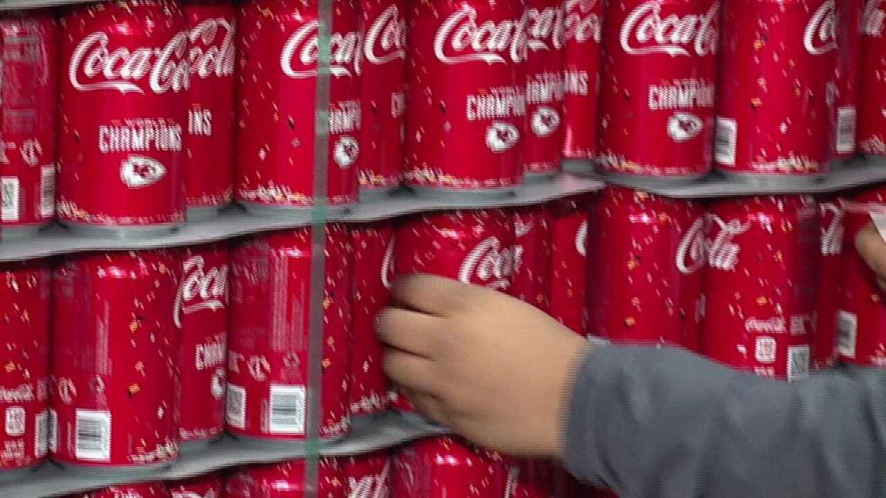 Coca-Cola plant in Kansas bottling special edition cans commemorating ...