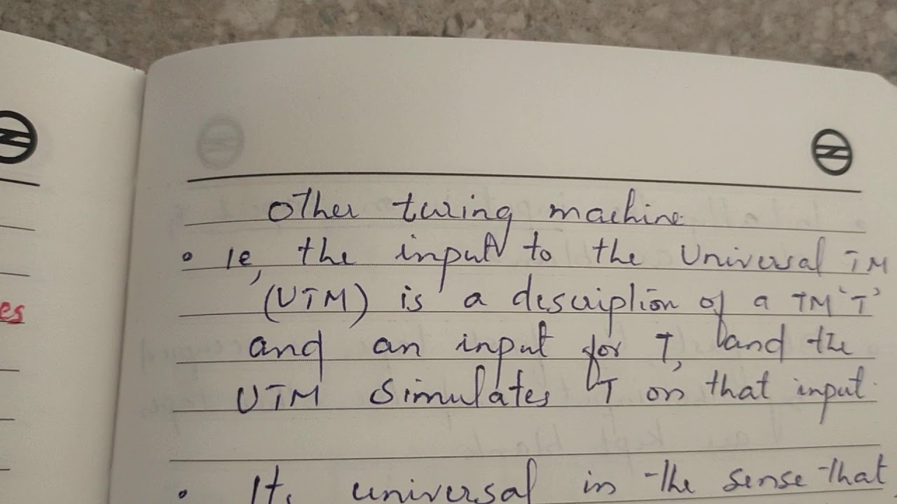 54) UNIVERSAL TURING MACHINE #ToC Lecture 54 # Module 6 - YouTube