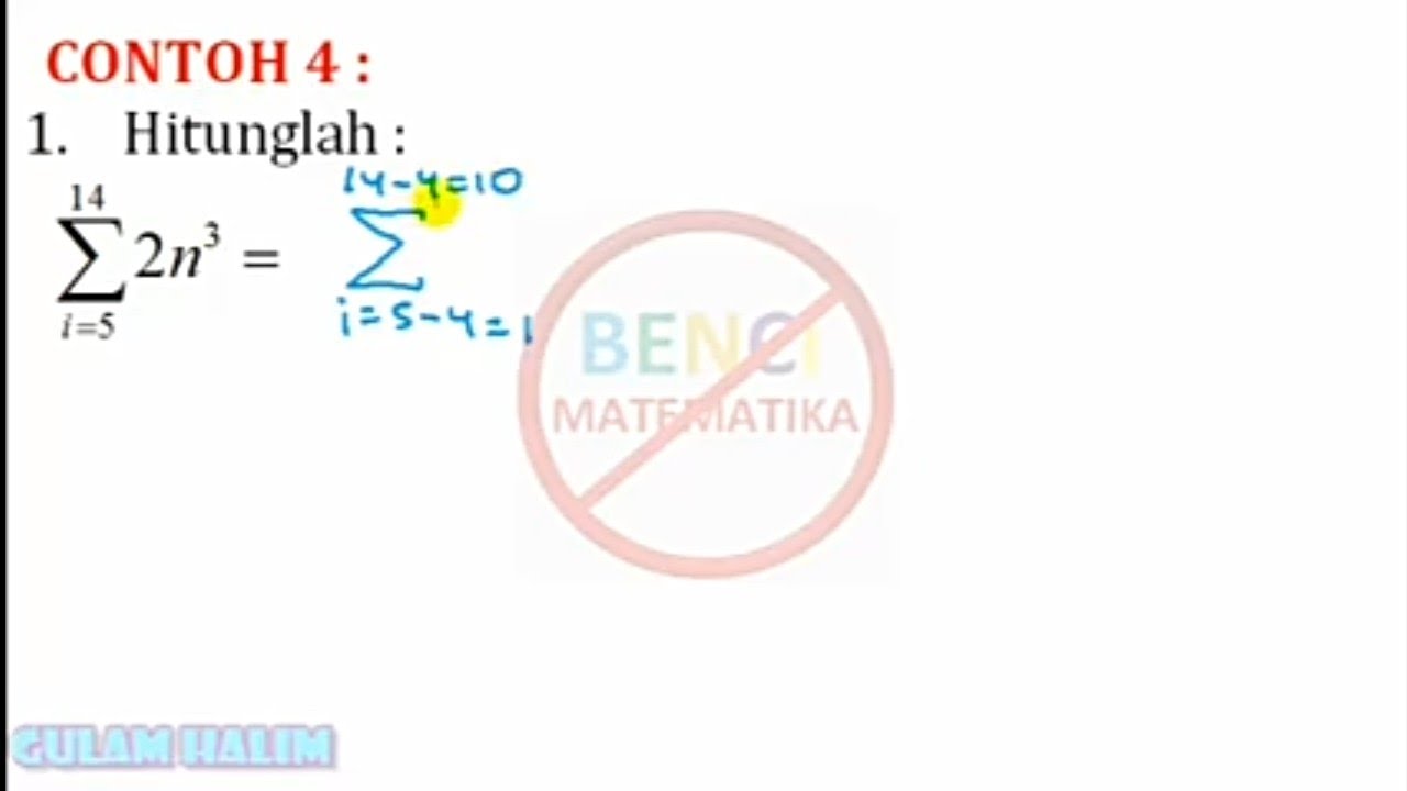 Cara Mudah hitung sigma contoh 4 - YouTube