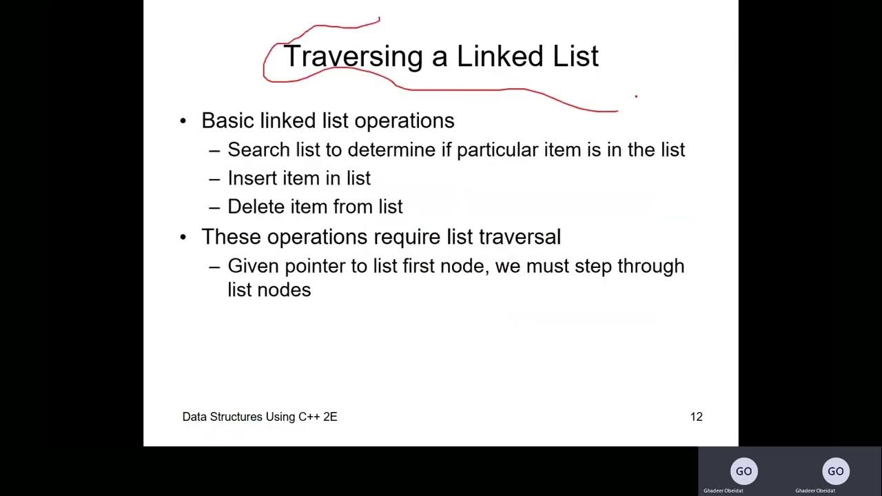 Linked List Traversing Youtube