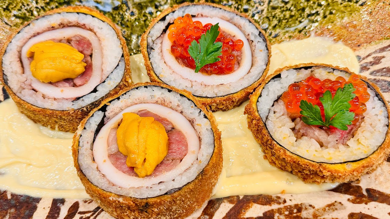 🇯🇵Deep Fried Beef Squid Rolls 🥩🦑 - YouTube