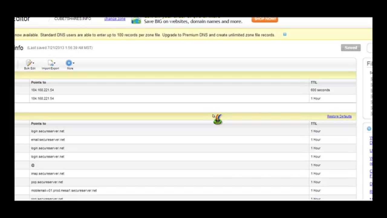 How to Create a Subdomain with Godaddy 2013 - YouTube