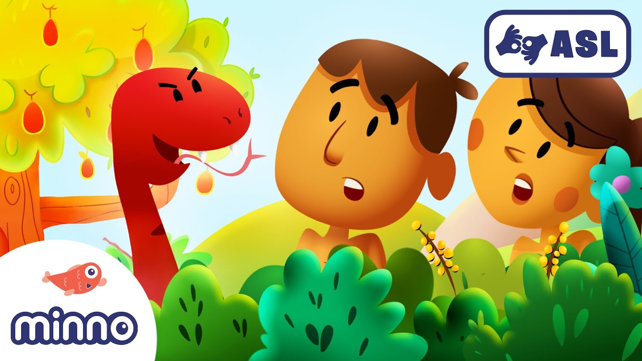 The Story of Adam and Eve (with ASL) | ASL Bible Stories for Kids - YouTube