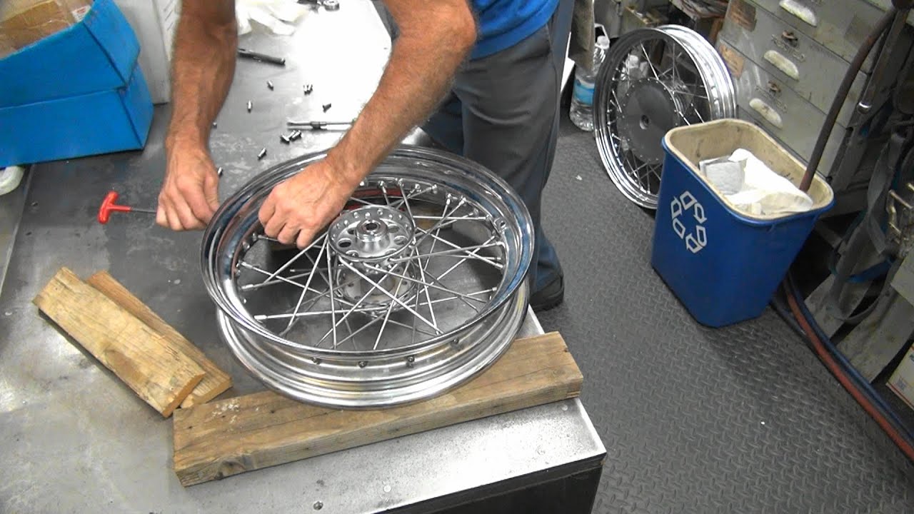 #209 1972 xl motor sportster full bike rebuild front rear wheel lacing ...
