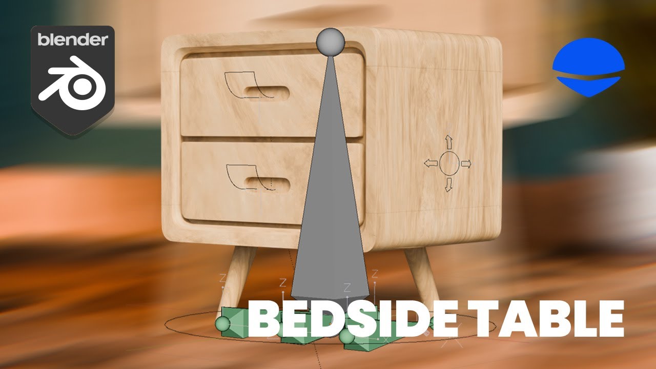 Applying Foot Roll Rig to Bedside Table in Blender - YouTube