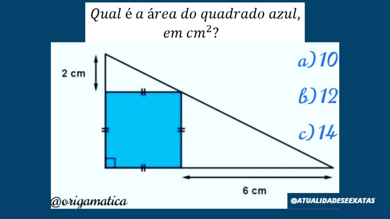 Matemática - Quadrado Inscrito no Triângulo Retângulo - YouTube