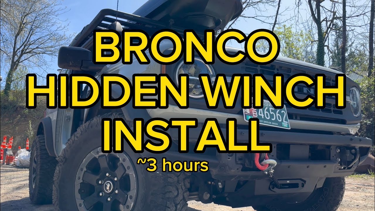 New Bronco hidden winch install - YouTube