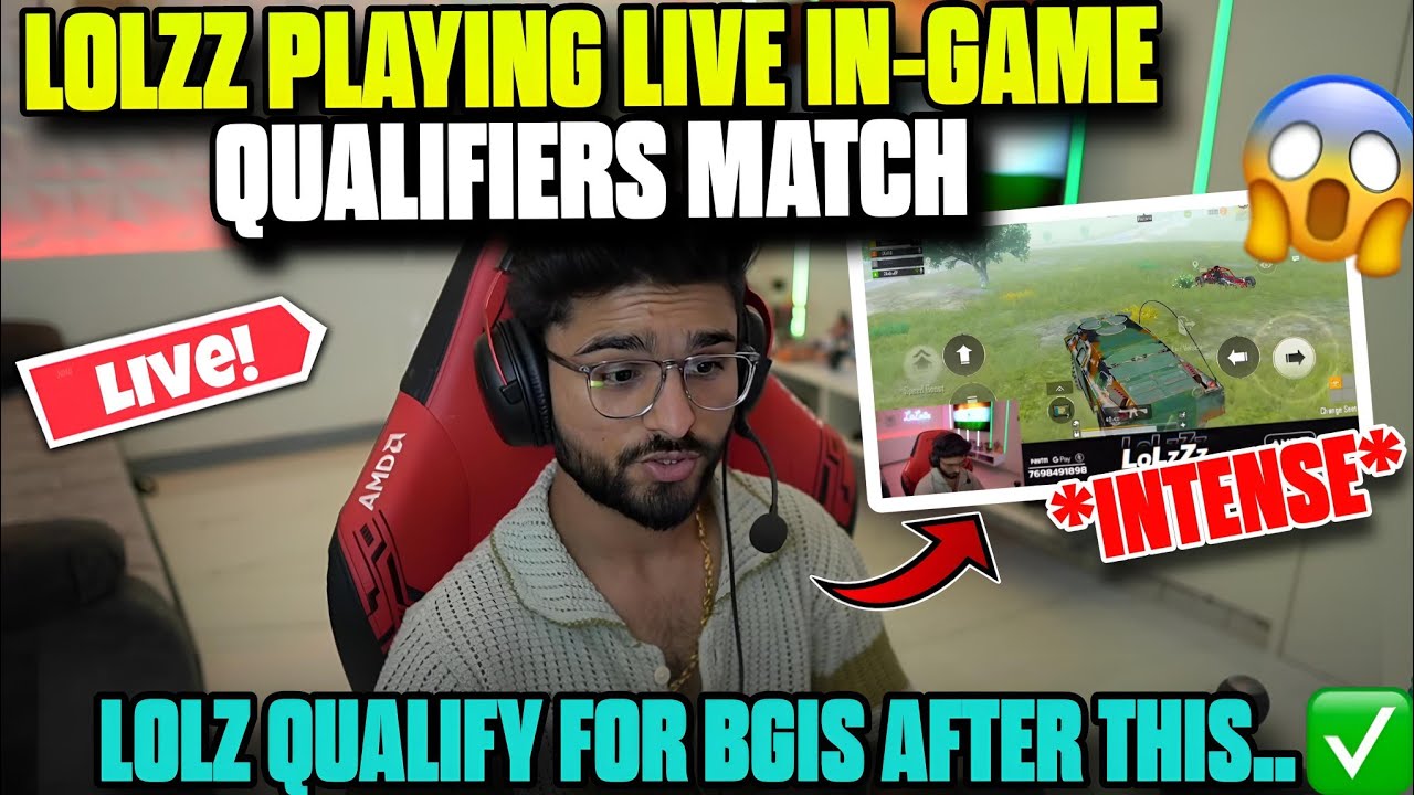 LOLZZ Playing Last In-game Qualifiers Match In Live😱Can Lolzz Qualify ...