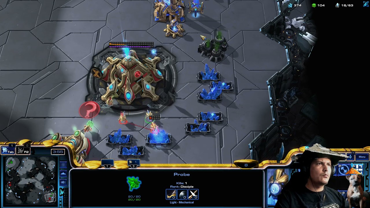 StarCraft 2 - Protoss vs Protoss Probe support - YouTube