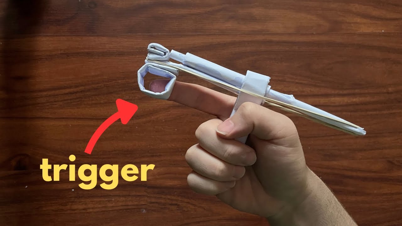 Amazing Paper Gun Making Easy | How to make paper gun that shoots ...