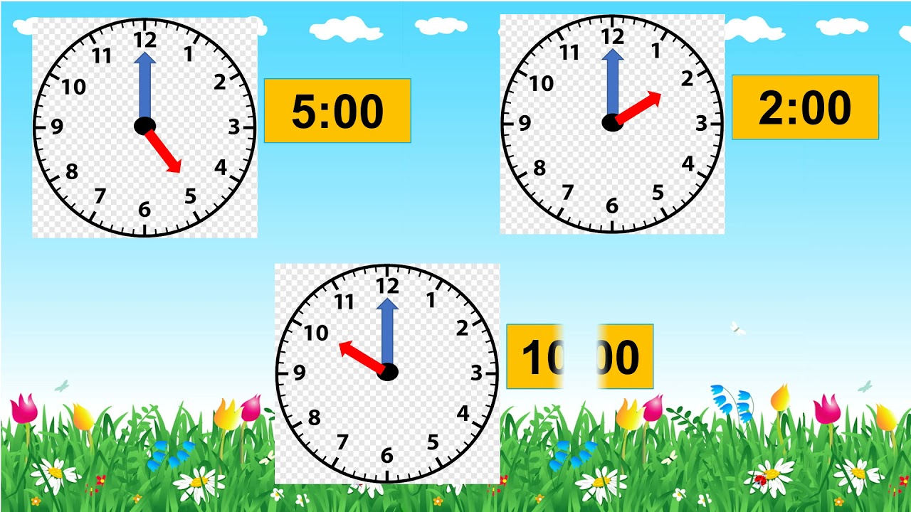 Telling Time to the hour for Kids - YouTube